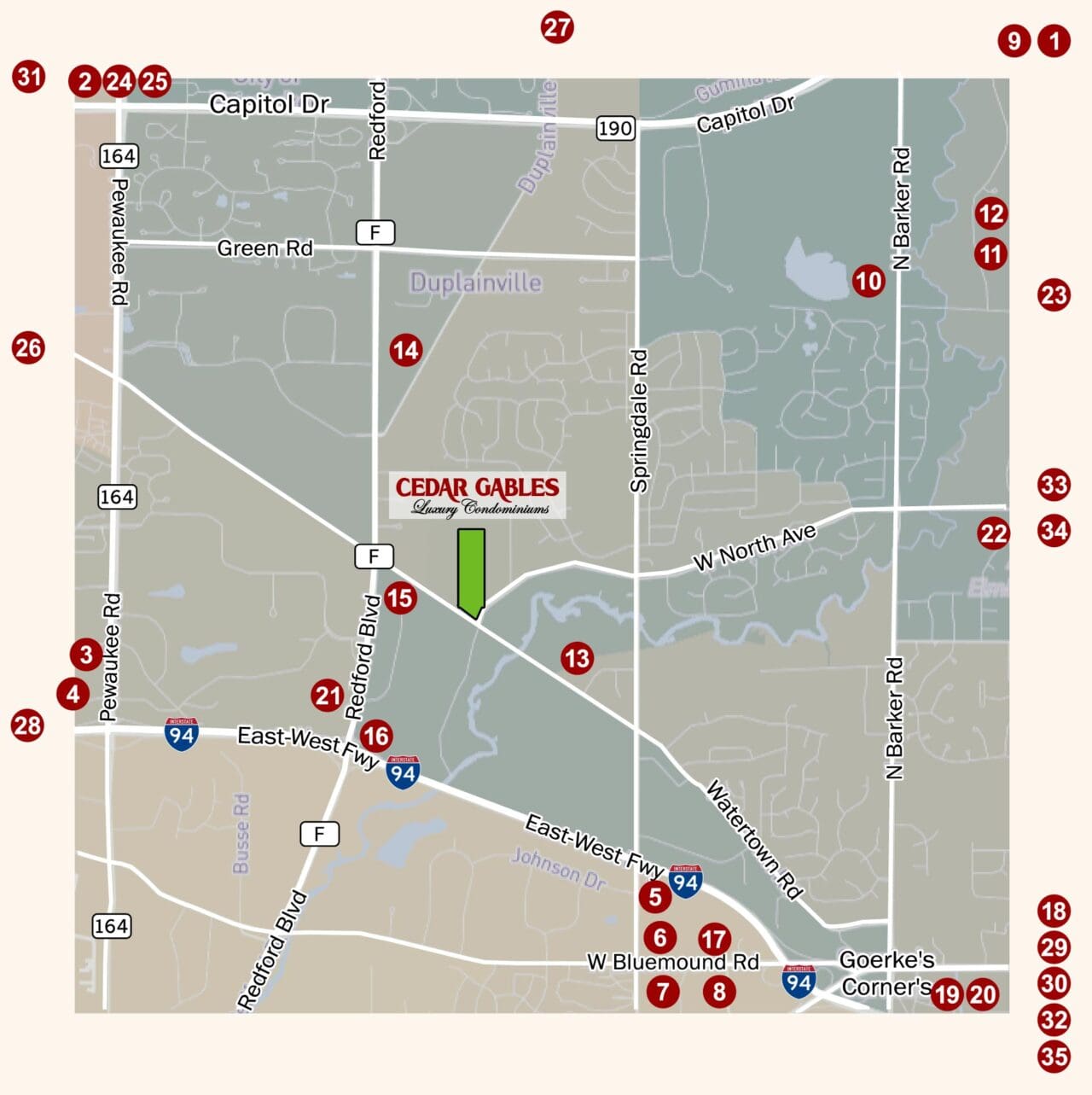 Luxury Condos for Sale in Milwaukee Wisconsin | Cedar Gables Condominiums